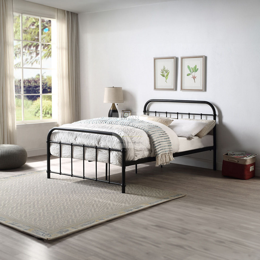 Regent Black Metal Hospital Style Bed Frame – Divan Beds UK