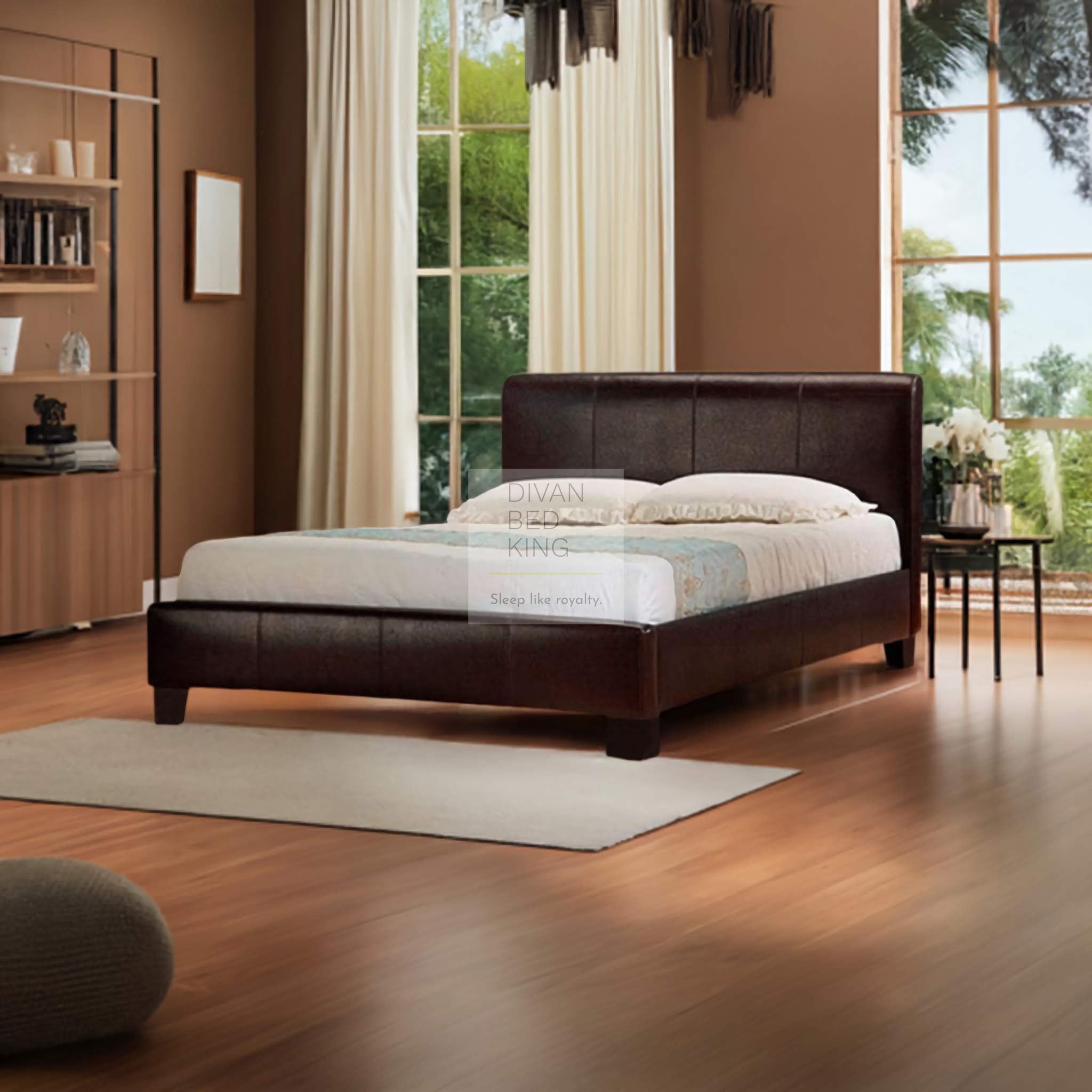 Lucia Modern Italian Designer Leather Bed – Divan Beds UK