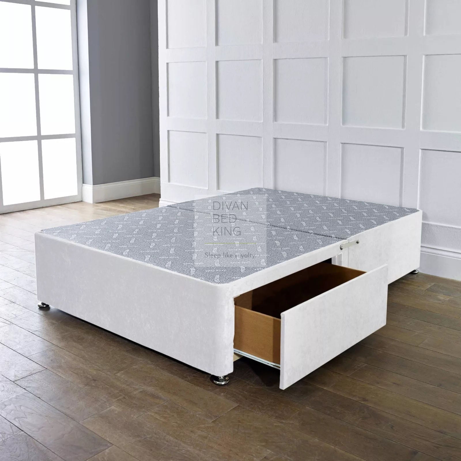 Manresa White Divan Base Divan Beds UK